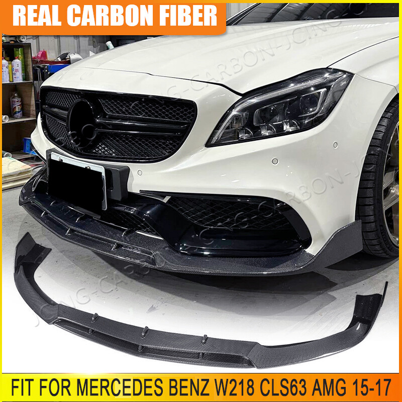 Fit For Benz W218 CLS63 AMG 2015-17 Front Bumper Lip Splitter REAL ...