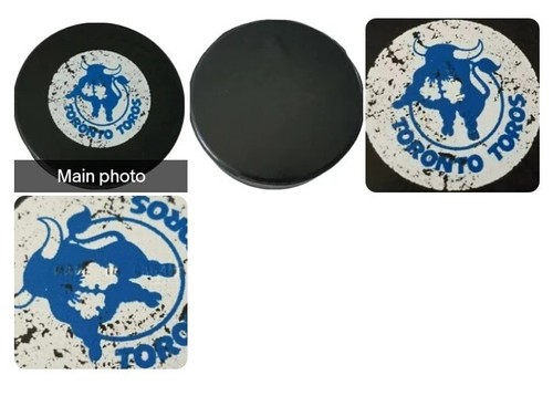 1973-76 TORONTO TOROS WHA VINTAGE GAME PUCK VICEROY MFG STAMPED MADE IN ...
