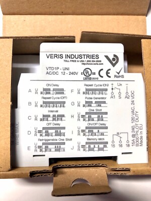 Veris VTD1P-UNI (SPDT Time Delay Relay) | eBay