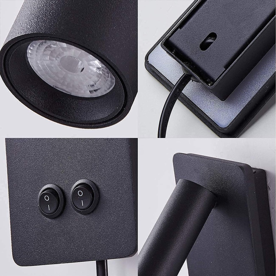 LED wall lamp and reading light two-in-one multifunctional 2 Pack ...