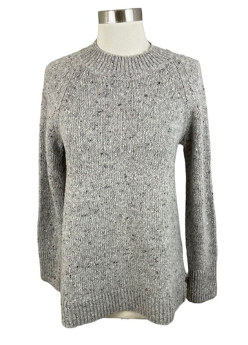 Margaret O'Leary Gray Marled Merino Wool Alpaca Pullover Knit Sweater ...