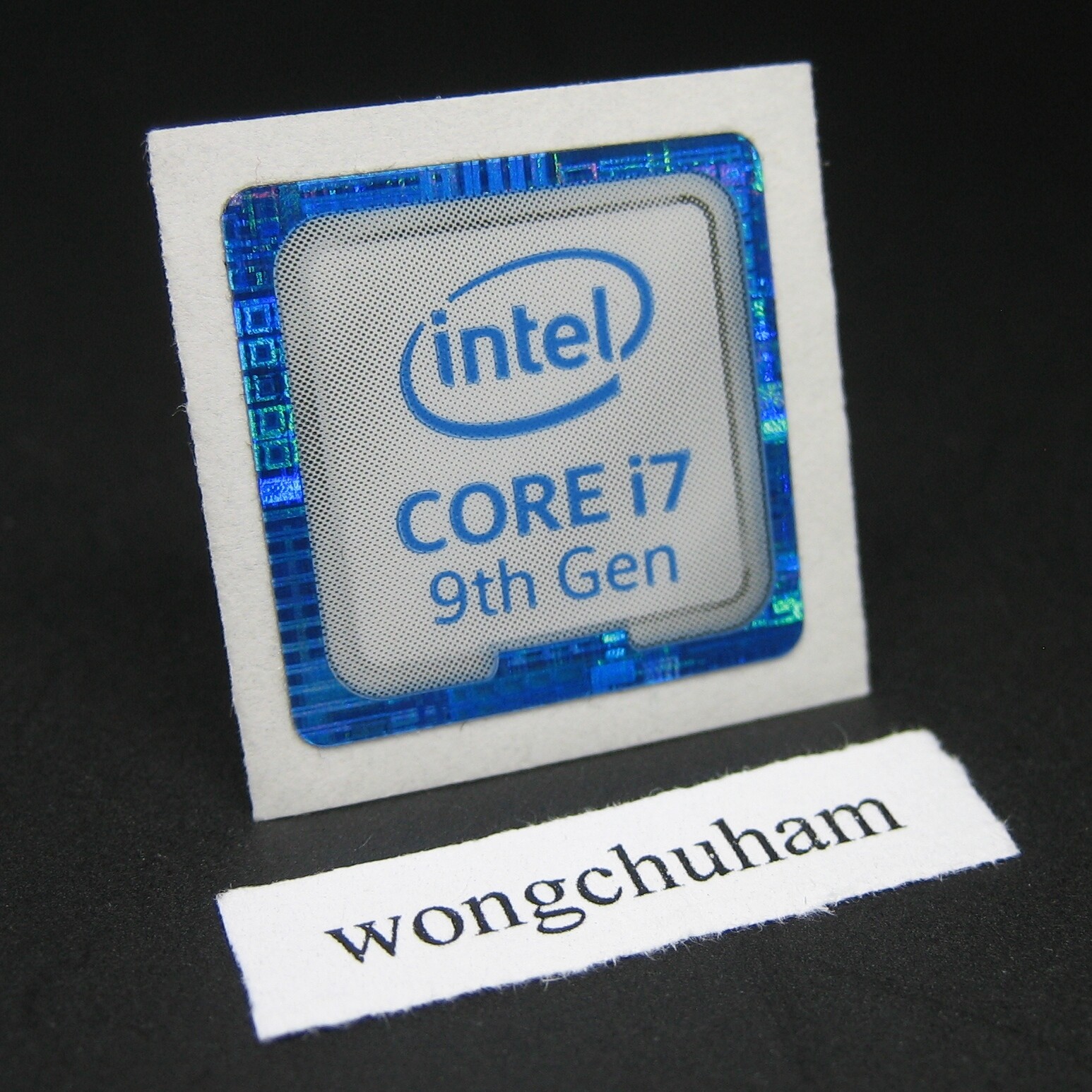 PC Notebook Sticker - intel CORE i7 9th Gen sticker 18mm x 18mm ...