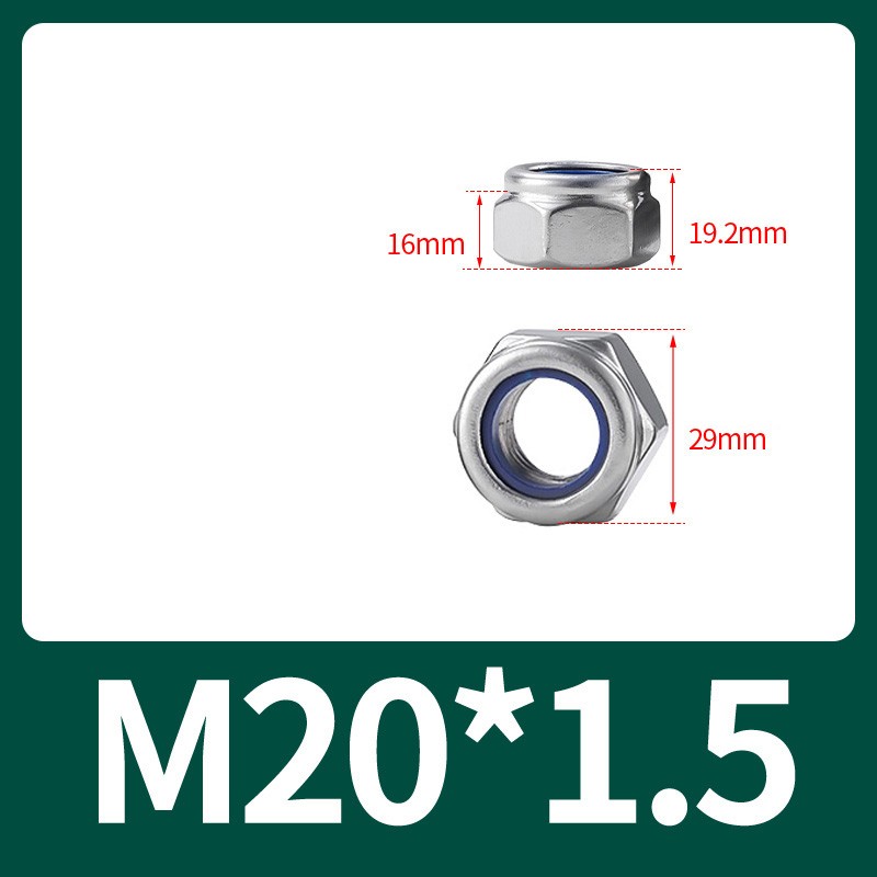 M6 - M20 Fine Pitch Nyloc Nuts A2 Stainless Steel Fine Thread Nylon ...