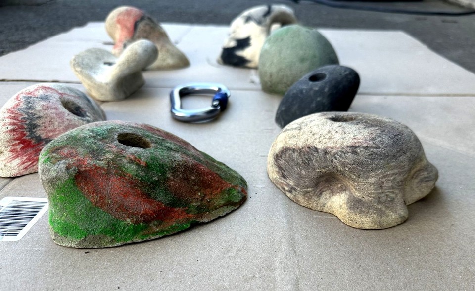 Lot of 8 Climbing Holds (Nicros) slopers, pinches, incuts, jugs | eBay