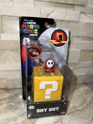Super Mario Bros. Movie SHY GUY Mini Figure w/Question Block Jakks NEW ...
