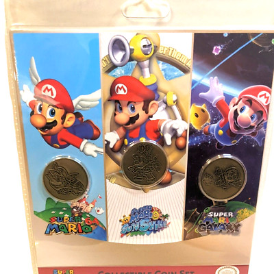 Mario 3D All Stars COIN SET Licensed Nintendo Product Mario 64 Sunshine ...