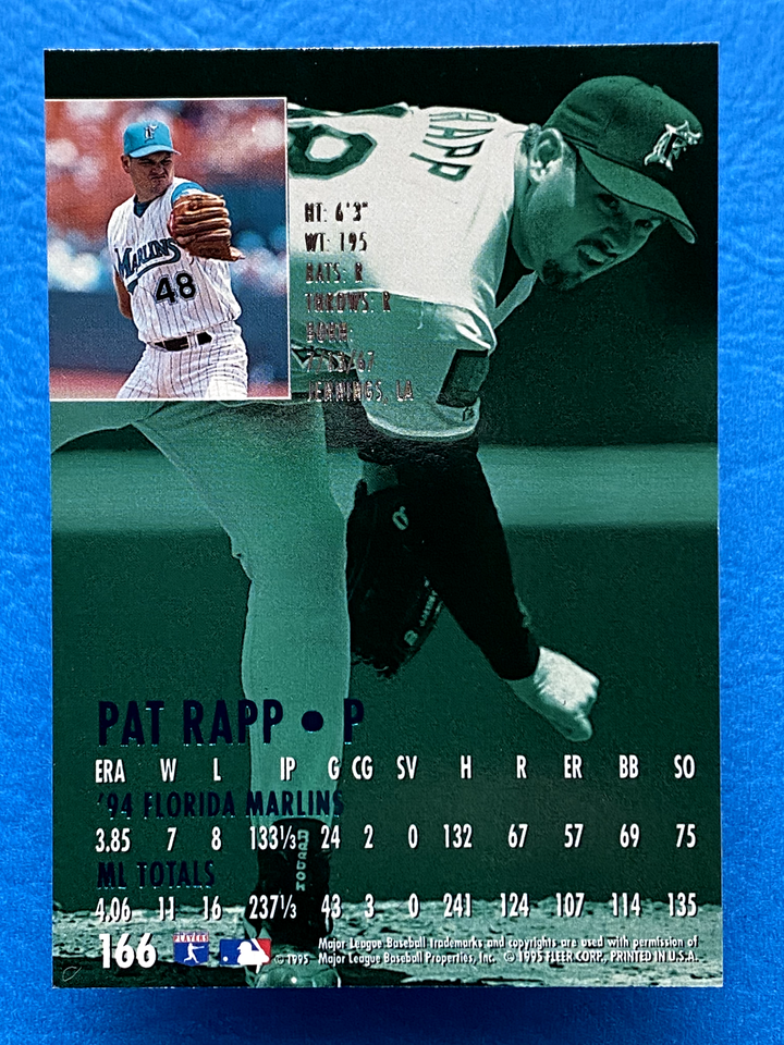 1995 Fleer Ultra Pat Rapp #166 | eBay