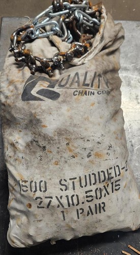 27X10.50-15 Skid Steer Tire Chains 8mm Studded 2-Link Spacing -GHA-166 ...