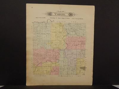 Missouri Vernon County Map Badger or Virgil Township 1903 Dbl Side L10 ...