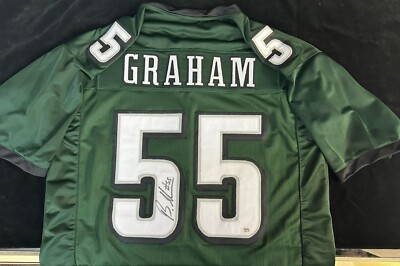 BRANDON GRAHAM Signed Autographed Football Custom Jersey Philadelphia ...
