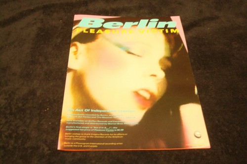 BERLIN 1983 ad for hit "Sex (I'm A...)" Terri Nunn & PATSY MAHARAM ...
