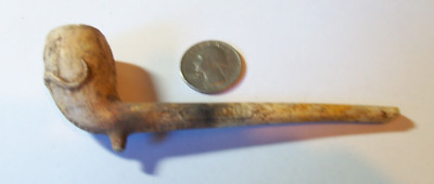 RARE FANCY PICTURE PIPE WITH BULL HORN RA OB WITH A LONG STEM | eBay