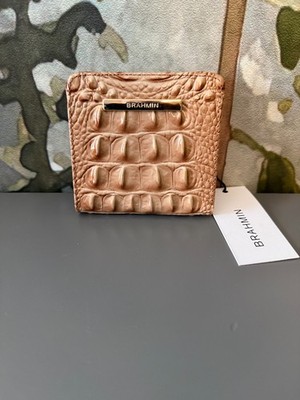 Brahmin Melbourne JANE Small Square Bifold Wallet TERRACOTTA NWT | eBay