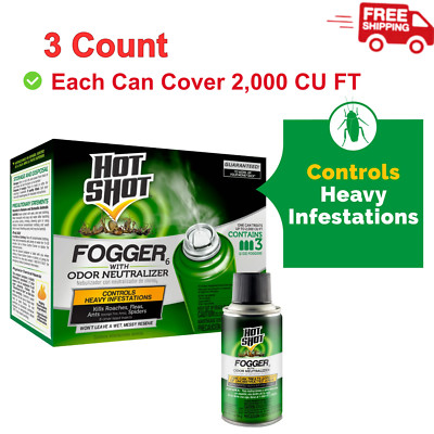 Bug Bomb Indoor Pest Control Fogger Kill roaches Spiders Flies Fleas ...
