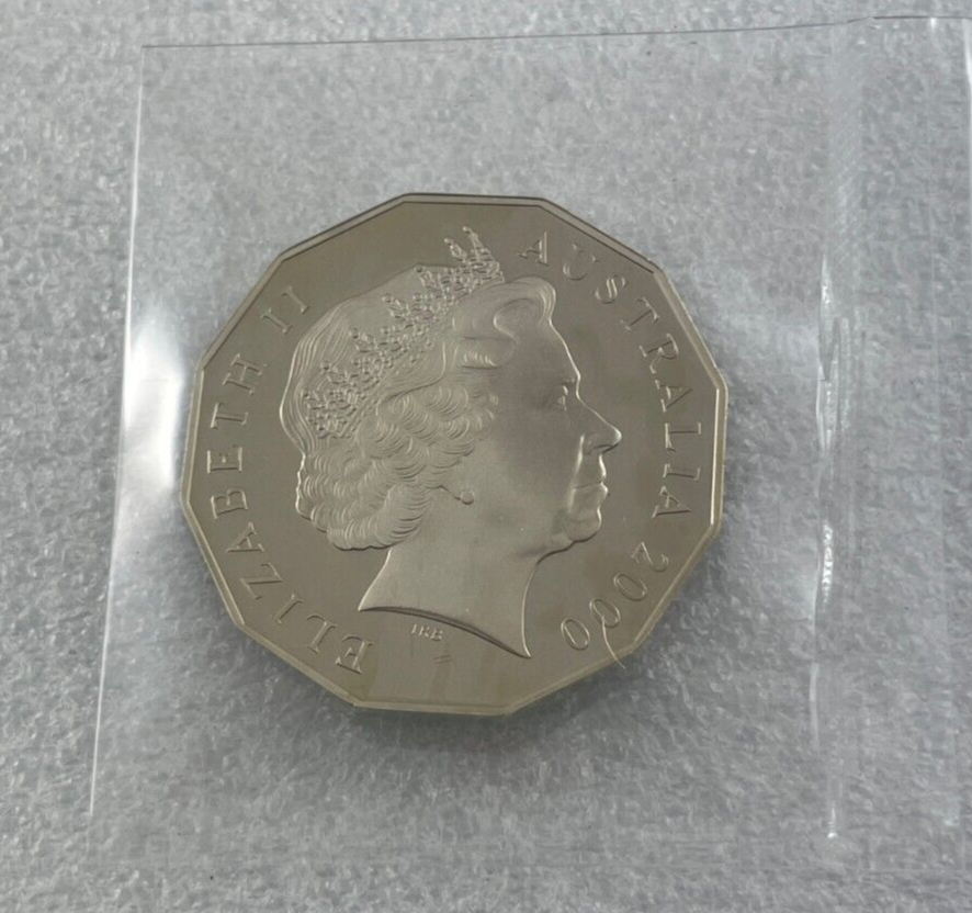 2000 50 cents Millennium Year coloured PROOF Australia Coin. Amazing ...