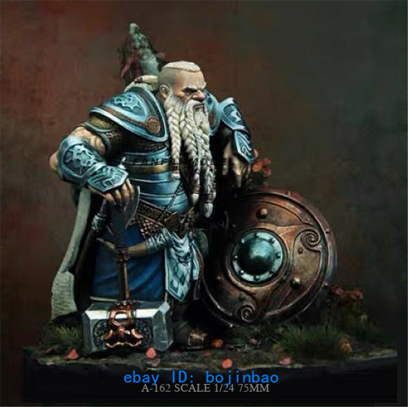 1/24 Scale WOW Dwarf Warrior Figure Model Kits Unpainted Model Kits ...