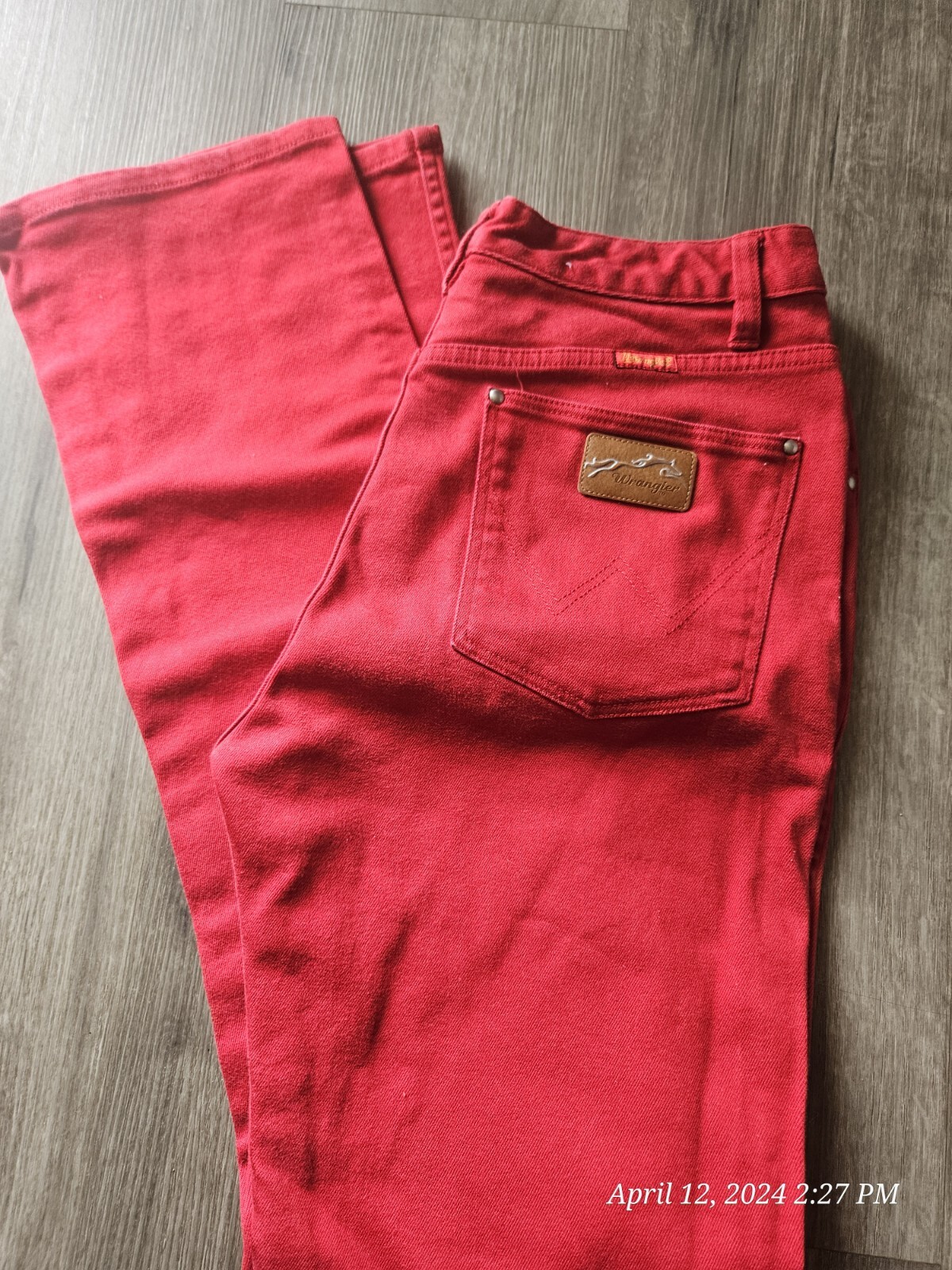 Vintage Womens Red Wrangler Jeans Sz 5/6 X 34 98% Cotton 2% Spandex | eBay
