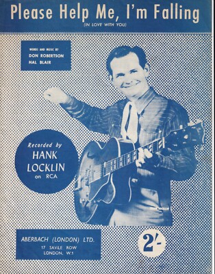 Please Help Me, I'm Falling - Hank Locklin - 1960 Sheet Music | eBay UK