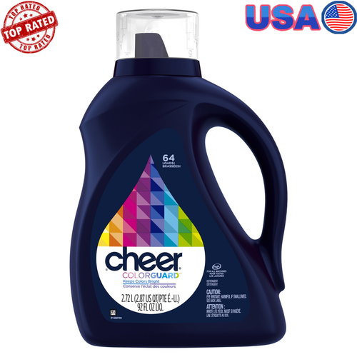 Cheer Liquid Laundry Detergent 64 Loads 92 fl oz Fights Fading ...