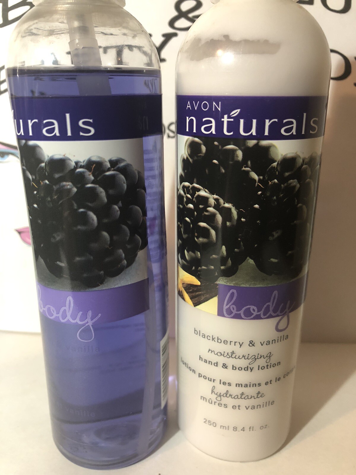 Avon Naturals Blackberry & Vanilla Body Spray & Hand & Body Lotion ~2 ...