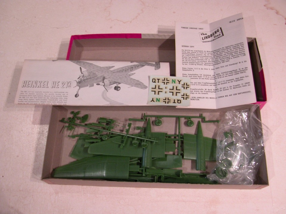 Lindberg WWII German Bomber Heinkel He 219 Radar no. 575 | eBay