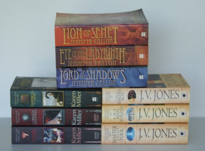 BULK BOOKS X 9 KAREN MILLER JENNIFER FALLON J. V. JONES FANTASY TRILOGY ...