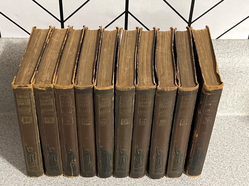 Rare Vintage 1919 Four Minute Essays by Dr Frank Crane Book Set Vol 1 ...