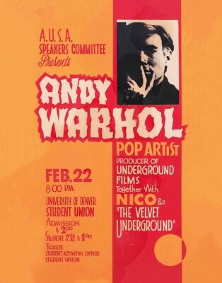 Andy Warhol and The Velvet Underground Reprint 13" x 19" Concert Poster ...