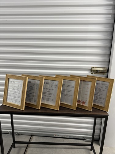 Gold-Framed Bar Menu Signs for Events | eBay