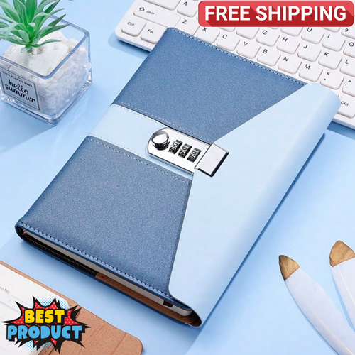 Combination Lock Notebook for Writing A5 Journal Diary With Lock Lined ...