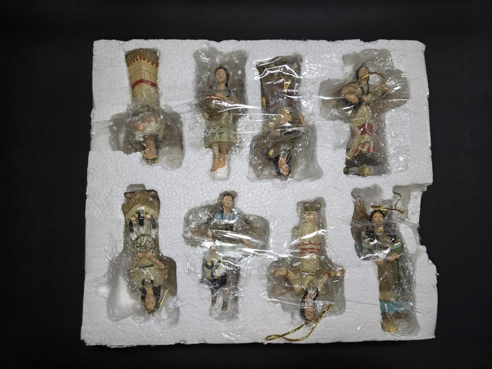 Complete Set of 8 Southwest Native American Indian Angel Resin ...