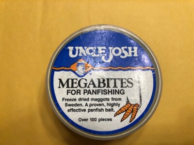 100 Maggots Freeze Dried Uncle Josh Ice Fishing Bait Reptile Spikes Add ...