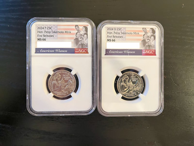 2024 PD Patsy Takemoto Mink Womens Quarter NGC MS 66 First Releases 2 ...