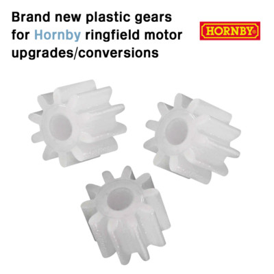 3 x Replacement 10 Teeth Plastic Gear Hornby Ringfield CD Can Motor ...