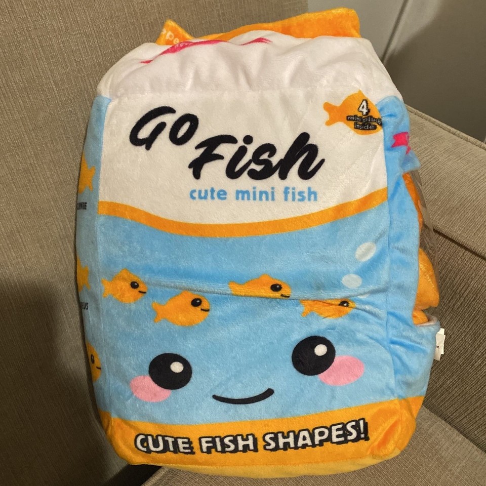 Go Fish 12" Fleece Plush Goldfish Snack Crackers Pillow w/Mini ...