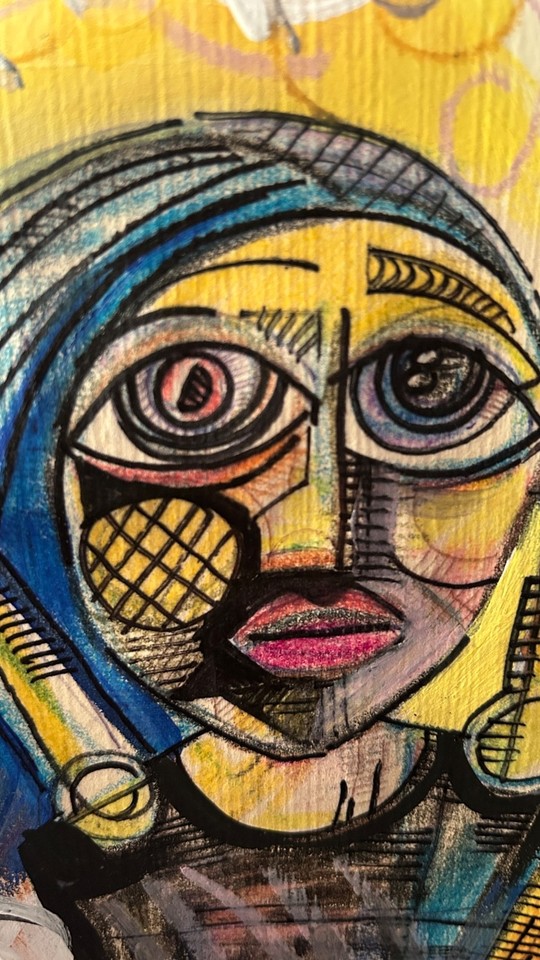 Artist Self PortraitMixed Media 2008 by Jessica Rudy 25 x 10 | eBay