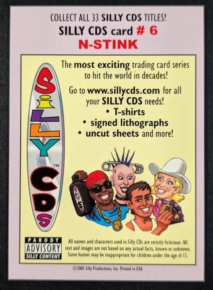 N-Stink NSYNC 2001 Silly CD's Music Band Card #6 (NM) | eBay