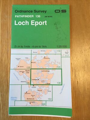 1991 Ordnance Survey Pathfinder Map 136 (NF 86/96) Loch Eport (incl ...