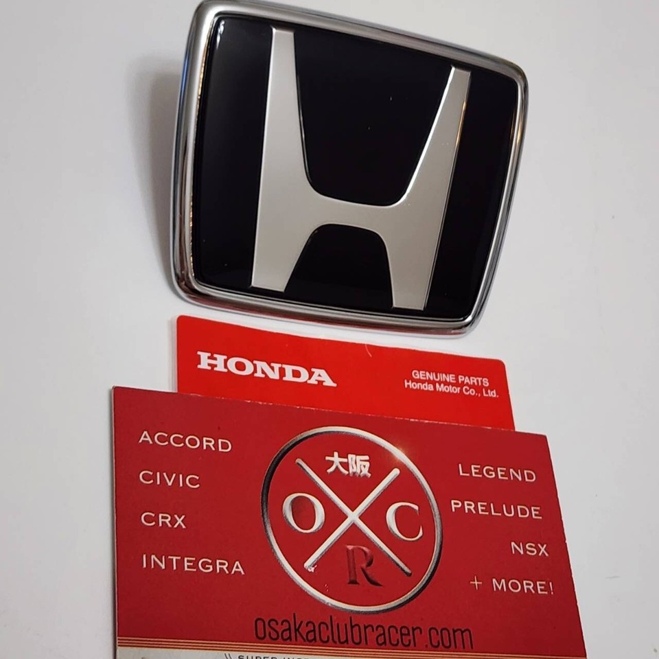 Genuine OEM 91-01 Honda NSX JDM Front Bumper Emblem Badge Berlina Black ...