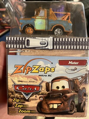 Mater Pixar Cars Disney ZipZaps 600-7091 Micro RC Wireless Remote ...