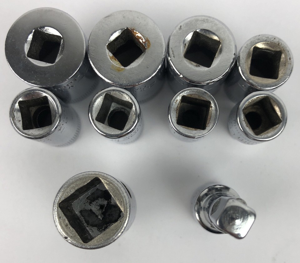 8 x Craftsman USA Sockets 13mm 12mm 11mm 9mm 8mm 7mm 6mm 5mm Shallow ...