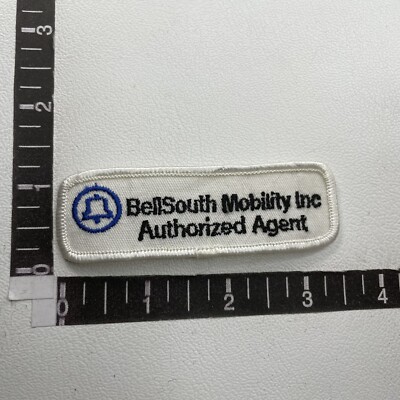 Vtg Bell Telephone BELLSOUTH MOBILITY INC. AUTHORIZED AGENT Ad Patch ...