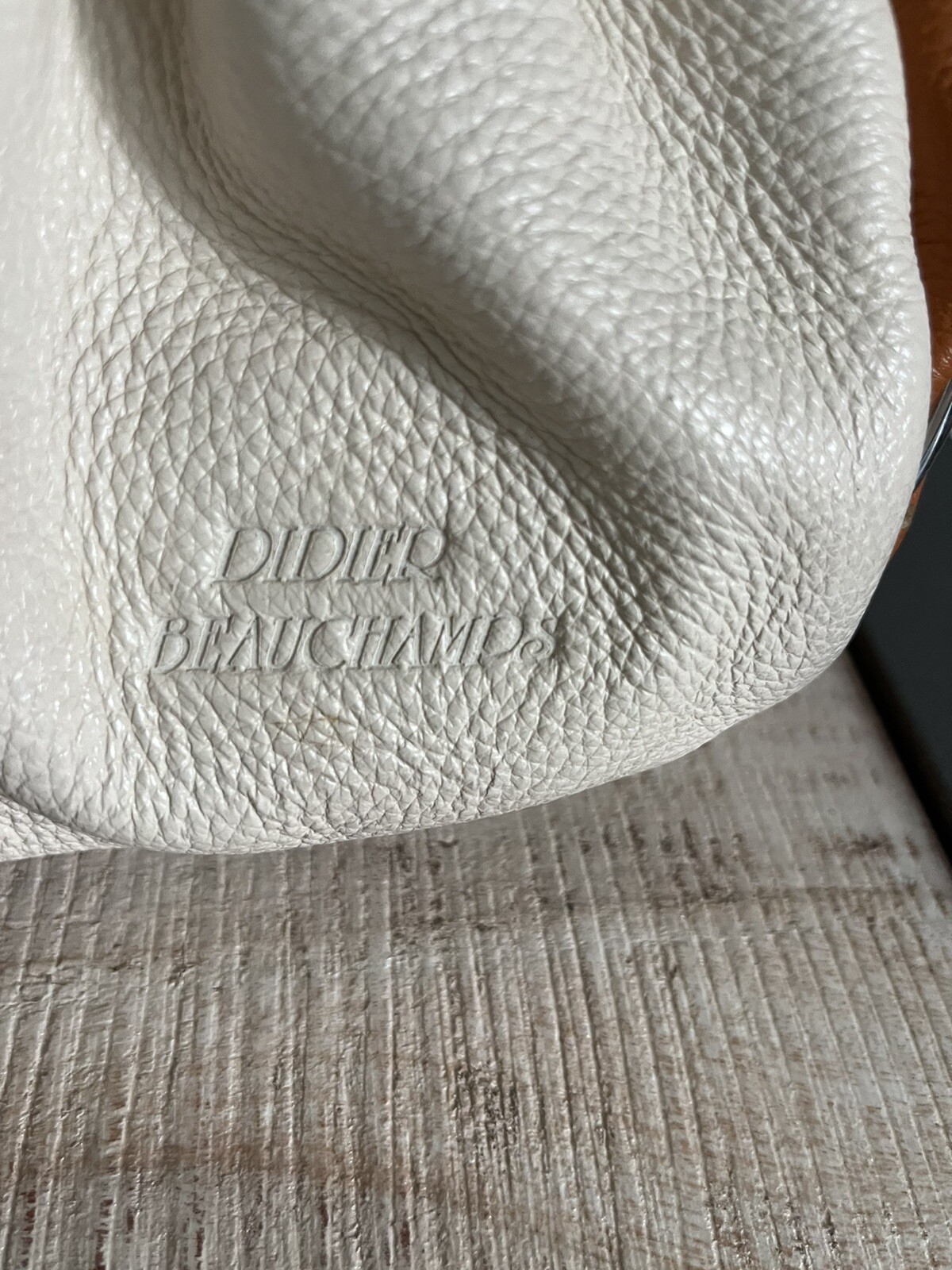 Didier Beauchamps Ivory/ brown Leather Shoulder Bag | eBay