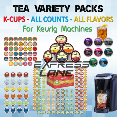Tea Variety Pack K Cups Pods Capsules Keurig lot Black Green Herbal ALL ...