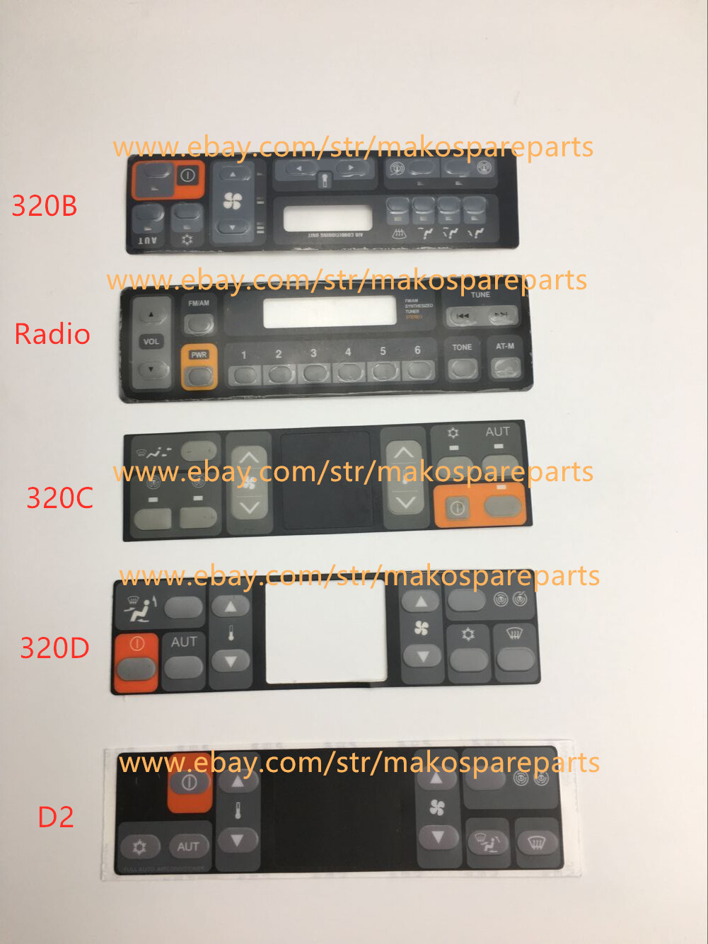 Fit Caterpillar Air Conditioner Controller Membrane Keypad CAT 320D | eBay