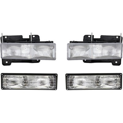 Headlights Headlamps & Parking Corner Signal Light Set Kit for Chevy ...