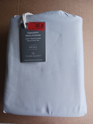 The Threadery 1000 TC Pima Cotton 3 Piece Queen Duvet Cover Set High ...