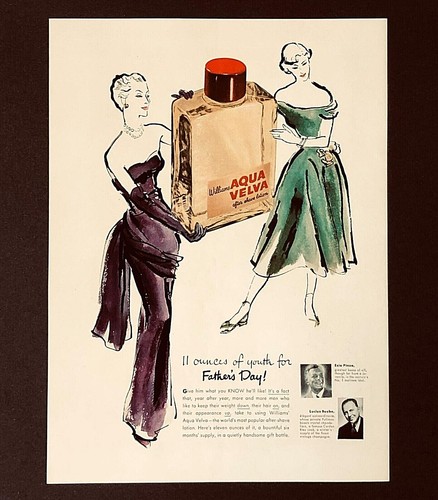 1950 Aqua Velva After Shave Advertisement Women Artwork Fathers Day Vtg ...
