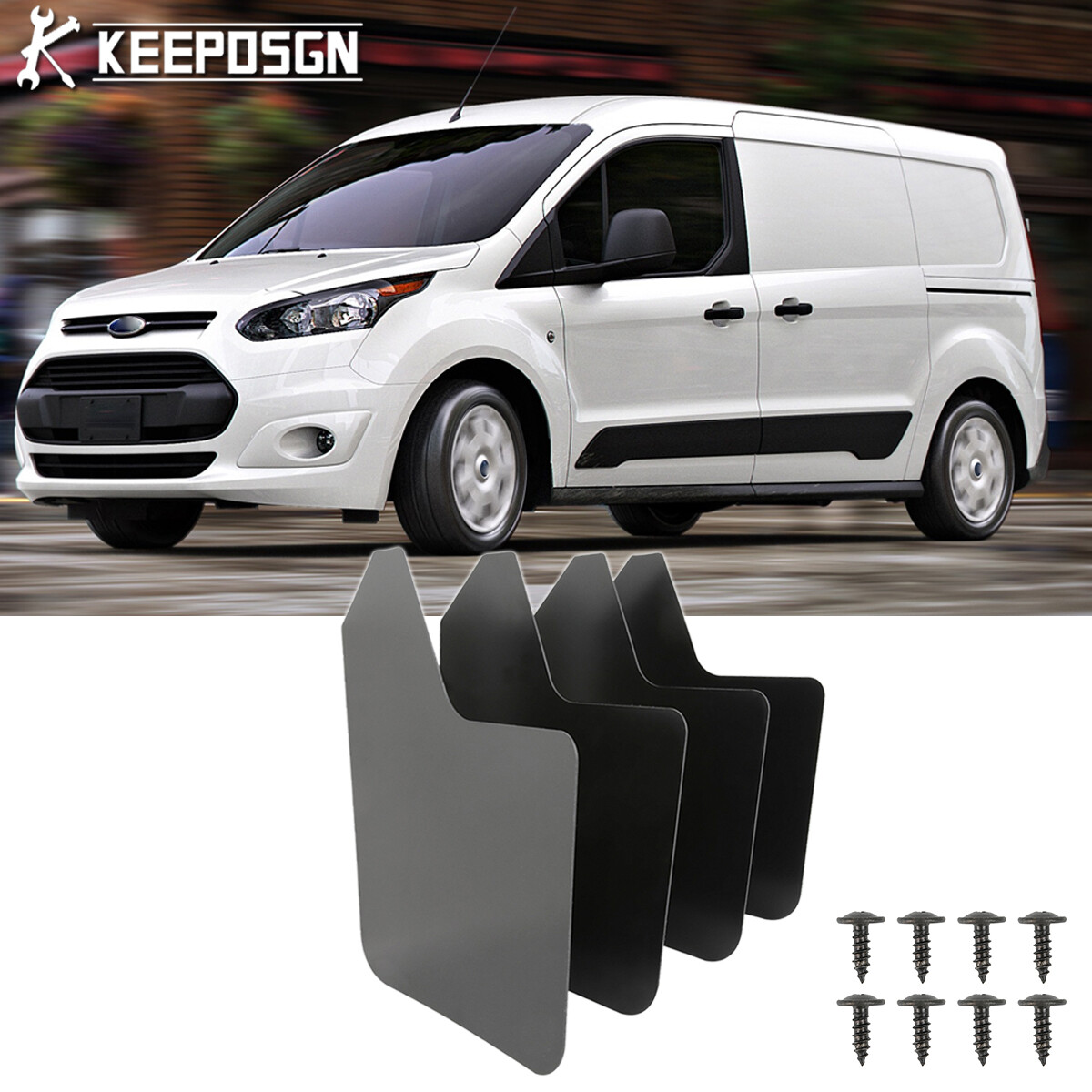 4PCS For Ford Transit Connect Matte Mud Flaps Splash Guards Mudguard ...