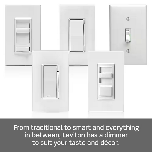 Leviton SureSlide Dimmer Switch for Dimmable LED, Halogen ...